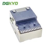 China DGKYD211Q077DB1A7CBS057 RJ45 Modular Jack - 100/1000 Base-T Single Port with 8 Terminals and Gold 6μ Plating for sale