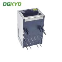 China DGKYD RJ45 Tab Up Ethernet Jack PoE++ with Internal Magnetics 10 Pins 1000BASE-T for sale