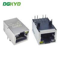 China DGKYD RJ45 Tab Up Ethernet Jack PoE++ with Internal Magnetics 10 Pins 1000BASE-T for sale