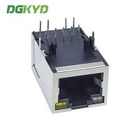 China DGKYD RJ45 Tab Up Ethernet Jack PoE++ with Internal Magnetics 10 Pins 1000BASE-T for sale