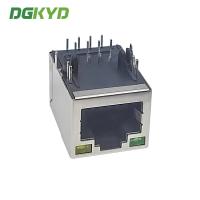 China KRJ-SH105GYNL 100 Megabit Cat5 RJ45 Connector with Transformer, 8-Port, -40℃ to 85℃ Operating Range for sale