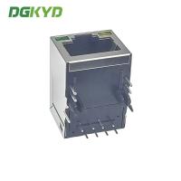 China KRJ-SH105GYNL 100 Megabit Cat5 RJ45 Connector with Transformer, 8-Port, -40℃ to 85℃ Operating Range for sale