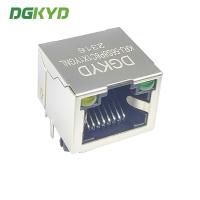 China KRJ-56S8P8C1X1YGNL 8P8C Shielded RJ45 Connector with LED -40℃ to 85℃ Temperature Range 265℃ Soldering for sale