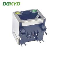 China KRJ-56S8P8C1X1YGNL 8P8C Shielded RJ45 Connector with LED -40℃ to 85℃ Temperature Range 265℃ Soldering for sale