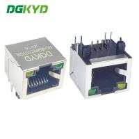 China KRJ-56S8P8C1X1YGNL 8P8C Shielded RJ45 Connector with LED -40℃ to 85℃ Temperature Range 265℃ Soldering for sale