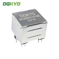 China KRJ-56S8P8C1X1YGNL 8P8C Shielded RJ45 Connector with LED -40℃ to 85℃ Temperature Range 265℃ Soldering for sale