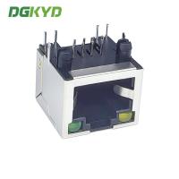 China KRJ-56S8P8C1X1YGNL 8P8C Shielded RJ45 Connector with LED -40℃ to 85℃ Temperature Range 265℃ Soldering for sale