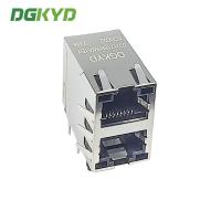 China DGKYD59212188HWA1DY1CD022 RJ45 Dual Port Shielded Socket with 8 Positions and -40℃ to 85℃ Operating Temperature for sale