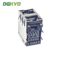 China DGKYD59212188HWA1DY1CD022 RJ45 Dual Port Shielded Socket with 8 Positions and -40℃ to 85℃ Operating Temperature for sale