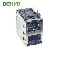China DGKYD59212188HWA1DY1CD022 RJ45 Dual Port Shielded Socket with 8 Positions and -40℃ to 85℃ Operating Temperature for sale