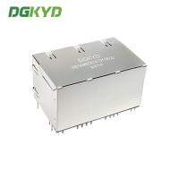 China DGKYD59212388DB1A1DY1B022 RJ45 Ethernet Socket 2x3 Port 8P8C Modular Jack with LED -40℃ to 85℃ Temperature Range for sale