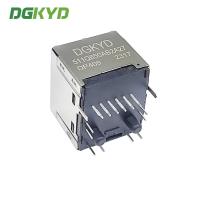 China DGKYD511Q650AB2A27DP408 RJ45 Network Connector with POE+ 180° Vertical Interface 10/100/1000BASE-T for sale
