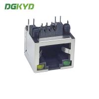 China KRJ-56S8P8C1X1GYNL Single Port RJ45 Connector 8P8C with G/Y LED Shielded Keystone Jack -40 to 85C for sale