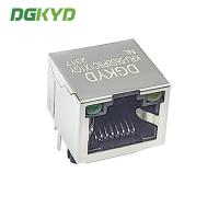 China KRJ-56S8P8C1X1GYNL Single Port RJ45 Connector 8P8C with G/Y LED Shielded Keystone Jack -40 to 85C for sale