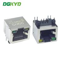 China KRJ-56S8P8C1X1GYNL Single Port RJ45 Connector 8P8C with G/Y LED Shielded Keystone Jack -40 to 85C for sale