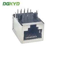 China DGKYD111B086GWA1D CAT5 RJ45 Modular Jack with EMI Fingers - 8 Contacts, -40°C to +85°C Temperature Range for sale