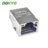 China DGKYD211Q575AA2A7CBS2057 RJ45 Gigabit Integrated Filter Connector 2.5G Speed 6μ Gold Plating LCP Housing for sale