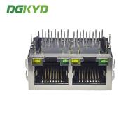 China DGKYD112Q019DA2A1D Dual Port RJ45 Connector with Gigabit Filter 10P8C Interface for 1000M BASE-T Networks for sale
