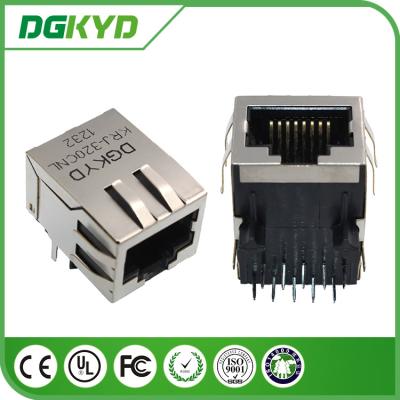 China KRJ-320CNL 1000 Megabit Ethernet RJ45 Single Port Integrated Magnetic Connector 21.3mm Length for sale