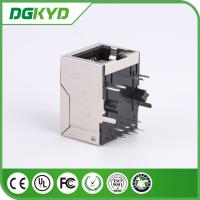 China China Supplier Metal Shielded Single Port Cat5 RJ45 Connector with LED 10/100 Base-T for sale