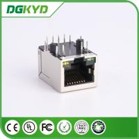 China China Supplier Metal Shielded Single Port Cat5 RJ45 Connector with LED 10/100 Base-T for sale