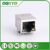 China China Supplier Metal Shielded Single Port Cat5 RJ45 Connector with LED 10/100 Base-T for sale