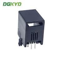 China DGKYD RJ11 Connector 4P4C Light Free All Plastic Modular Jack 1x1 Side Entry for sale