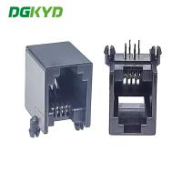 China DGKYD RJ11 Connector 4P4C Light Free All Plastic Modular Jack 1x1 Side Entry for sale