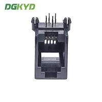 China DGKYD RJ11 Connector 4P4C Light Free All Plastic Modular Jack 1x1 Side Entry for sale