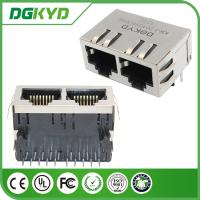 China ODM OEM Factory KRJ-201QWDENL Cat6 Dual Port Gigabit Ethernet RJ45 Modular Jack Female 1000BASE for sale