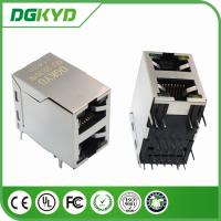 China KRJ-2012GYNL 2-Port RJ45 Network Jack with 100Base-TX Transformer and LED Indicators - 28.95mm Length, 1500Vrms Isolation for sale