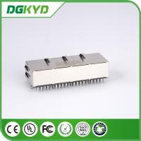 China KRJ-401QWNL 10P8C Shielded 4-Port Gigabit Ethernet RJ45 Connector with 21.3mm Length and 350μH OCL for sale