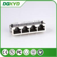 China KRJ-401QWNL 10P8C Shielded 4-Port Gigabit Ethernet RJ45 Connector with 21.3mm Length and 350μH OCL for sale