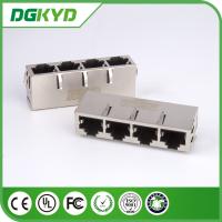 China KRJ-401QWNL 10P8C Shielded 4-Port Gigabit Ethernet RJ45 Connector with 21.3mm Length and 350μH OCL for sale