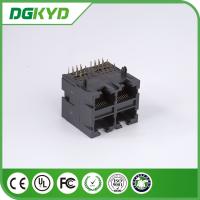 China 2×2 Multi Port Ethernet Stacked RJ45 Modular Jack KRJ-5921S8P8C22NL - 28.2mm Length, 600 Mating Cycles, RoHS Compliant for sale