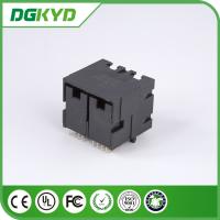 China 2×2 Multi Port Ethernet Stacked RJ45 Modular Jack KRJ-5921S8P8C22NL - 28.2mm Length, 600 Mating Cycles, RoHS Compliant for sale