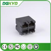 China 2×2 Multi Port Ethernet Stacked RJ45 Modular Jack KRJ-5921S8P8C22NL - 28.2mm Length, 600 Mating Cycles, RoHS Compliant for sale