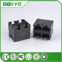 China 2×2 Multi Port Ethernet Stacked RJ45 Modular Jack KRJ-5921S8P8C22NL - 28.2mm Length, 600 Mating Cycles, RoHS Compliant for sale