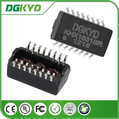 China KHX1631SR 16-Pin SMT Cat5 Ethernet Transformer Module - 10/100 BASE-TX Speed with 2 Core Pairs for sale