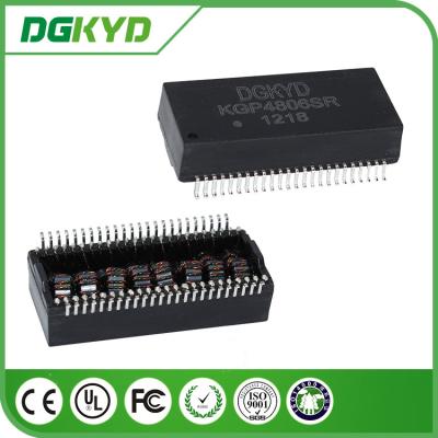 China KGP4806SR Dual Port Gigabit Ethernet Magnetic Transformer Module with PoE - 8 Core Pairs, 48 PIN SMT for sale
