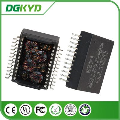 China 24PIN 1000M Ethernet Transformer Network Filter with POE Support 1500V Isolation 720mA Current for sale
