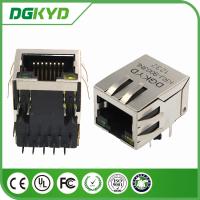 China KRJ-9003NL Shielded RJ45 Connector with Magnetics 10/100M Tab Down 21.3mm Length for sale