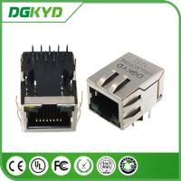 China Single Port 1000BASE RJ45 10-Pin Connector with LED Indicators - 21.3mm Length, -40℃ to +85℃ Operating Range for sale