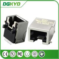 China 1x1 Tab Down SMD RJ45 PCB Connector KRJ-002TPNL Without Transformer 18.65mm x 15.74mm Gold Plating 6μ for sale