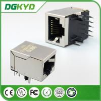 China Shielded Cat6 RJ45 Female Jack 21.3mm 1000Base-T Surface Mount Connector with 350μH OCL for sale