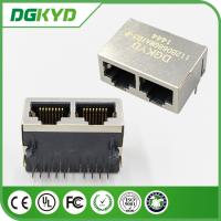 China 100M 1x2 Tab Down RJ45 Modular Jack PCB Connector with POE for sale