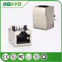 China KRJ-5921SNL Shielded RJ45 Connector 21.3mm PCB Mount 10/100/1000BASE-T with Gold 6μ Plating for sale