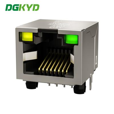 China DGKYD561188AB1A3DY1027 Without Filter 8P8C Shielded Connector With Light Network Port Plug for sale