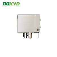China DGKYD561288AB1A3DY1027 90 Degree Side Plug 1x2 RJ45 Connector with LED Indicators - 8 Position Through Hole Mount for sale