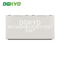 China DGKYD561288AB1A3DY1027 90 Degree Side Plug 1x2 RJ45 Connector with LED Indicators - 8 Position Through Hole Mount for sale